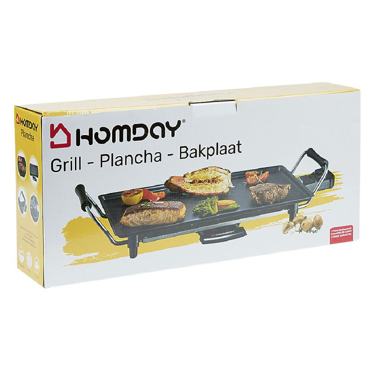 Plancha électrique aluminium Homday 2000W | GIFI
