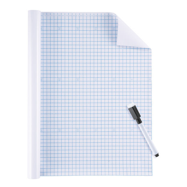 Tableau adhésif blanc à découper 45x200cm avec marqueur effaçable | GIFI