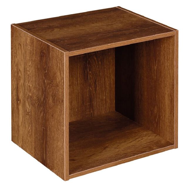 Structure Box Cube 1 case 35,2x30x35,2cm bois marron | GIFI