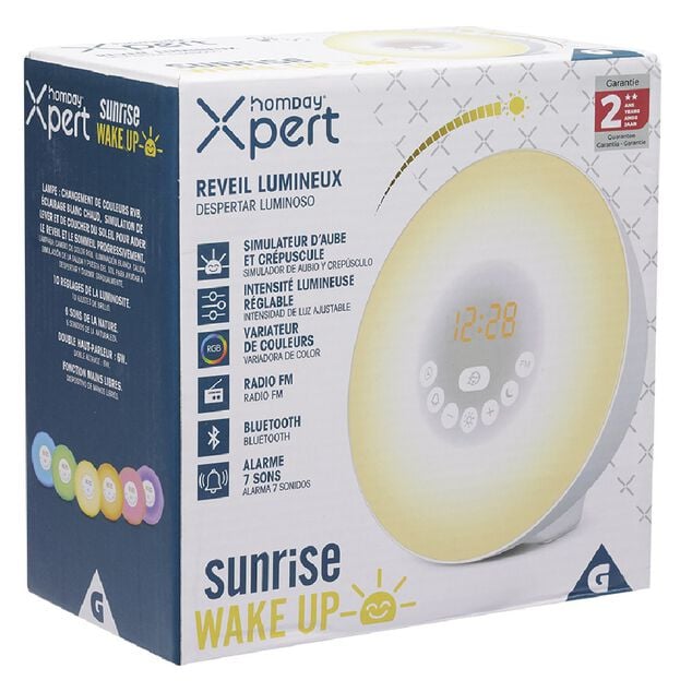 Radio réveil lumineux connecté Homday Xpert | GIFI