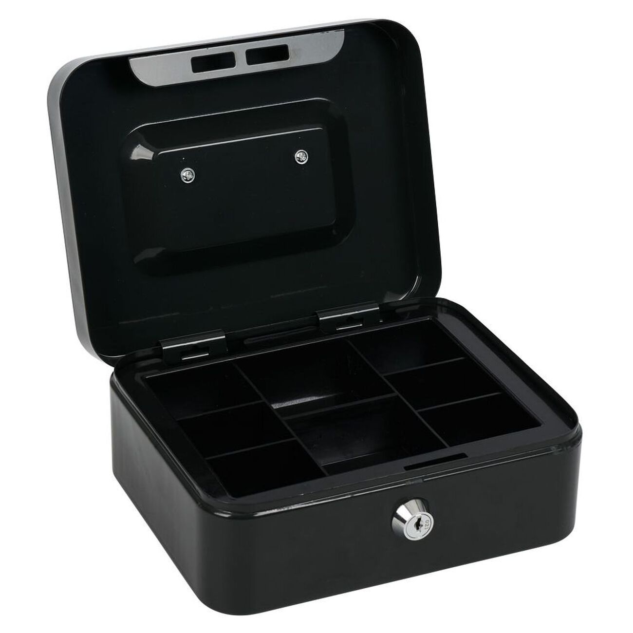 Caisse à monnaie avec 2 clés métal gris foncé | GIFI