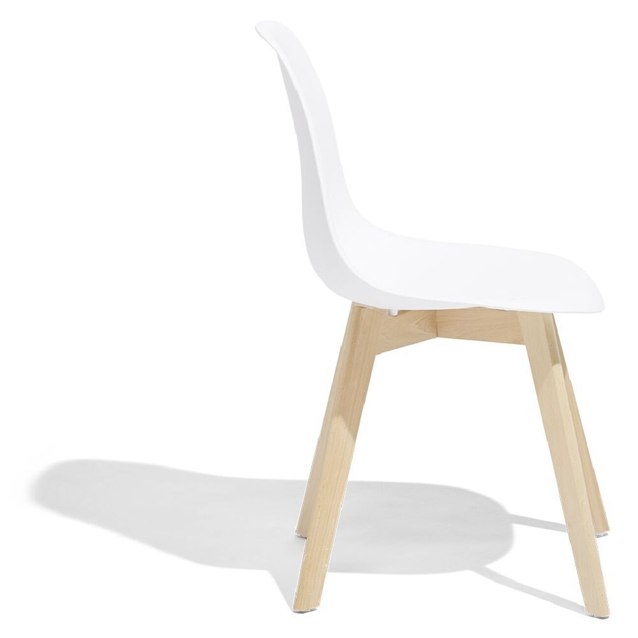 Chaise Chloé naturel et blanc L45,5xP52xH85cm | GIFI