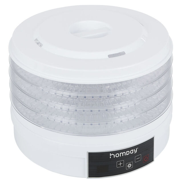 Déshydrateur alimentaire Homday 350W ABS blanc Ø30cm | GIFI