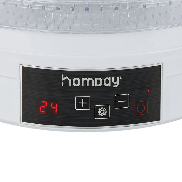 Déshydrateur alimentaire Homday 350W ABS blanc Ø30cm | GIFI
