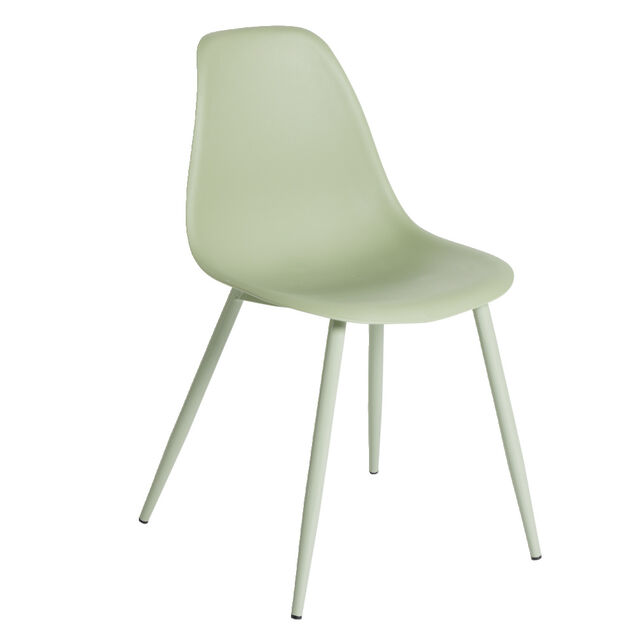 Chaise First métal et plastique vert 42,5xP50xH78,5cm | GIFI