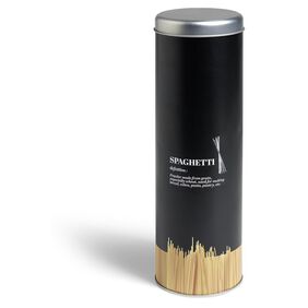 Boîte à spaghetti en métal noir/imprimé - Ø9xH.29cm | GIFI