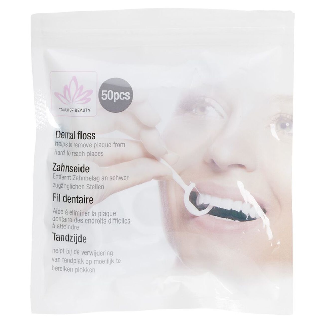 Fil dentaire avec manche cure dents 50 pièces | GIFI