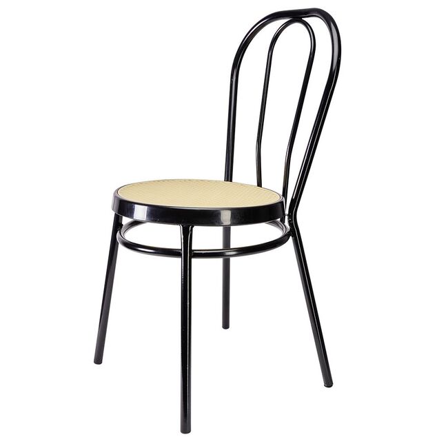 Chaise de bistrot en métal noir | GIFI
