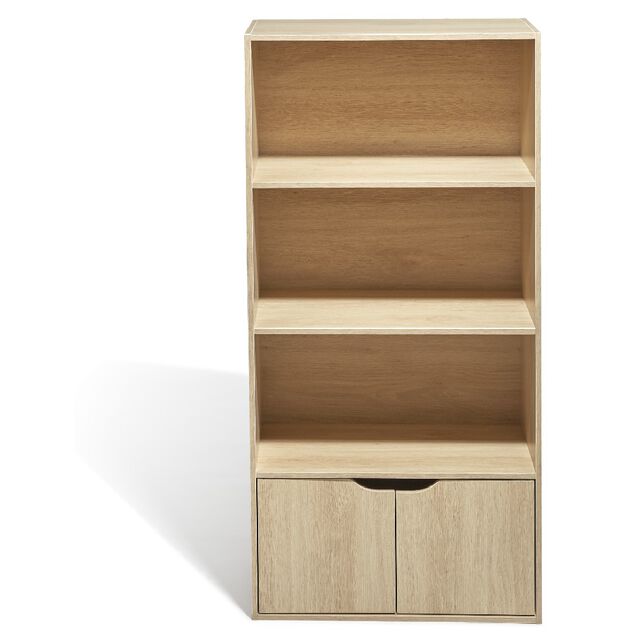 Meuble 3 étagères 2 portes mdf | GIFI