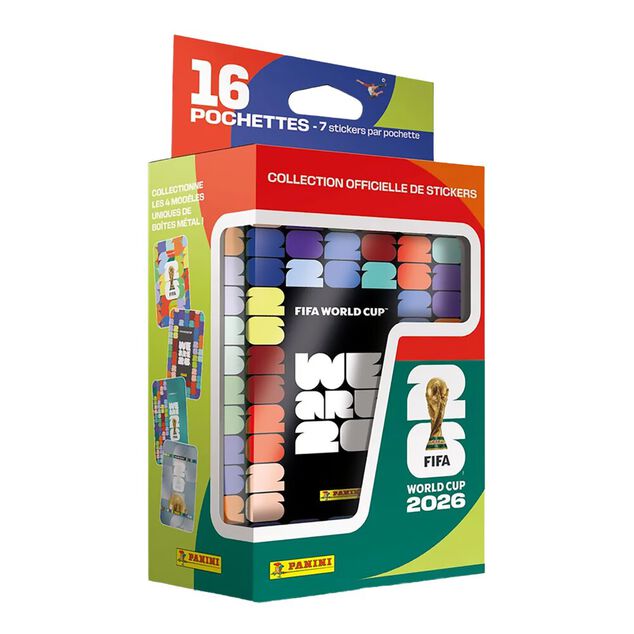 Autocollants Panini Fifa Coupe du Monde 2026 - 16 pochettes de 7 ...