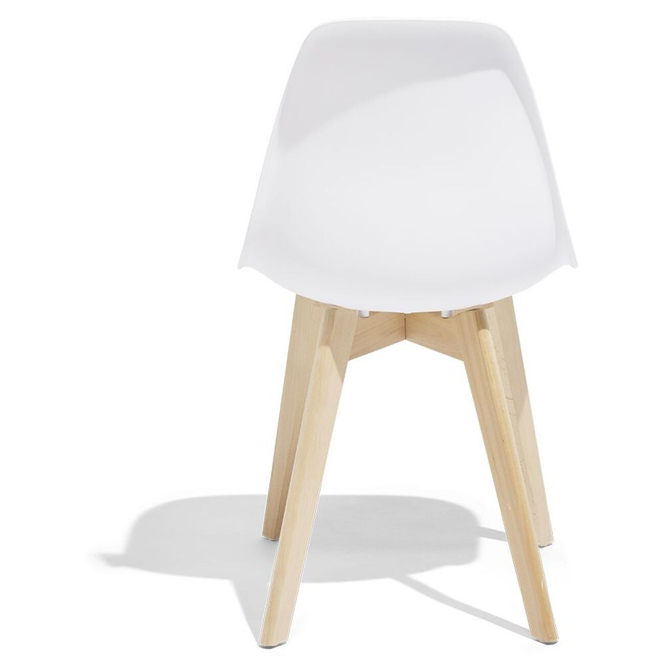 Chaise Chloé naturel et blanc L45,5xP52xH85cm | GIFI