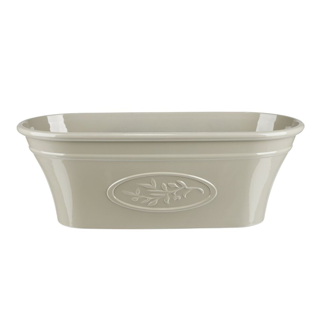 Jardinière 10L motif provençal plastique beige 42x22xH17cm | GIFI