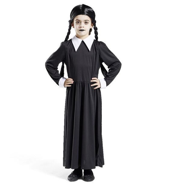Déguisement enfant Mercredi Addams robe et col 7/10 ans | GIFI