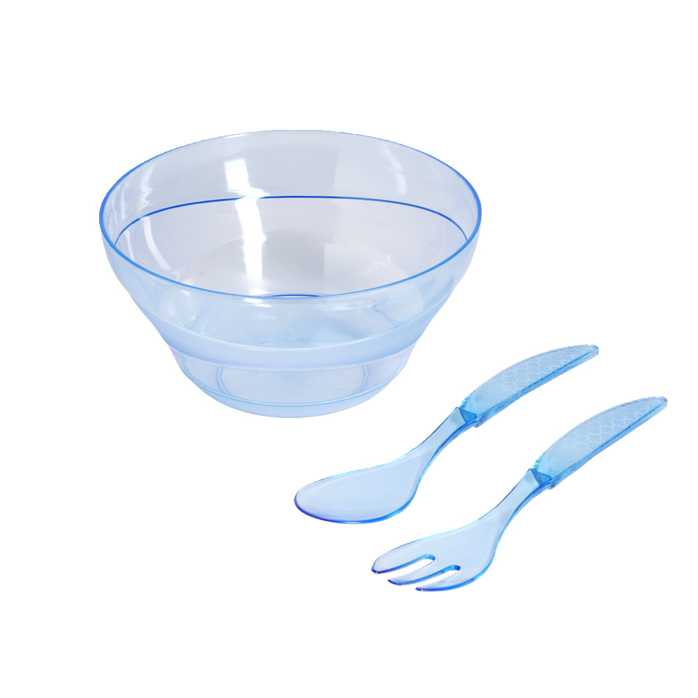 Saladier plastique Ø25cm avec couverts à salade - 3 modèles | GIFI