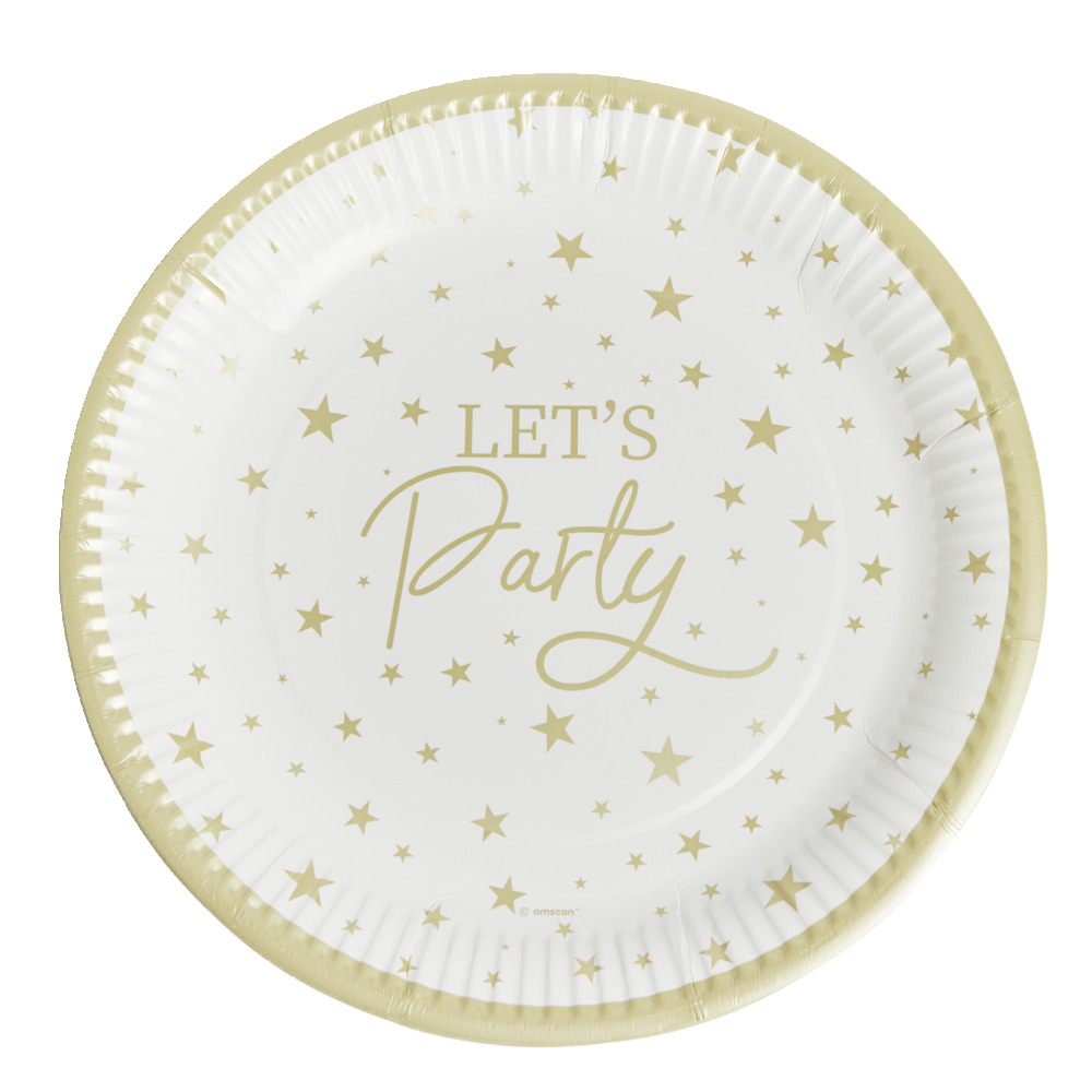 Lot de 8 assiettes Let's Party carton Ø23cm | GIFI