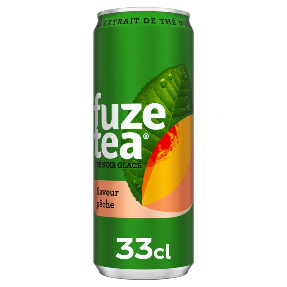 Boisson Fuze Tea thé noir glacé pêche canette 33cl | GIFI