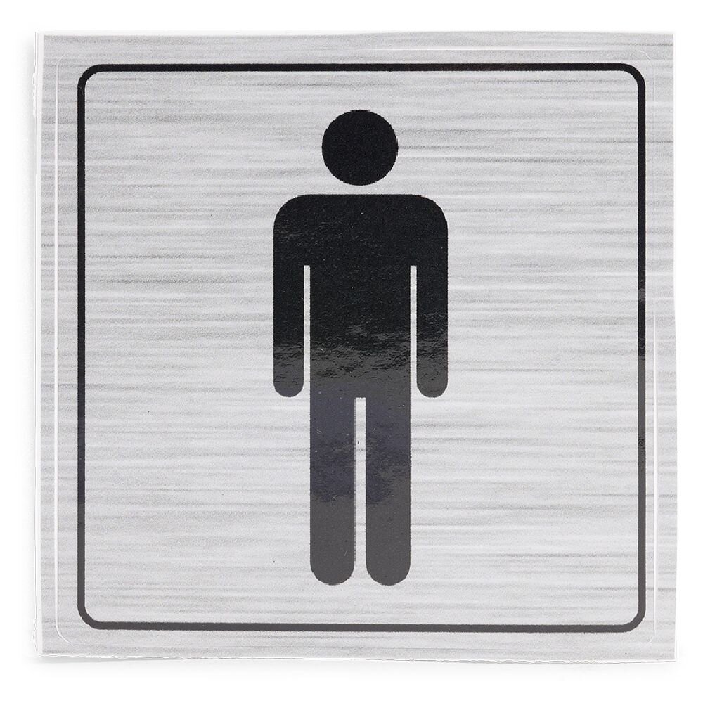 Signalétique adhésive "WC homme" - 8x8 cm | GIFI