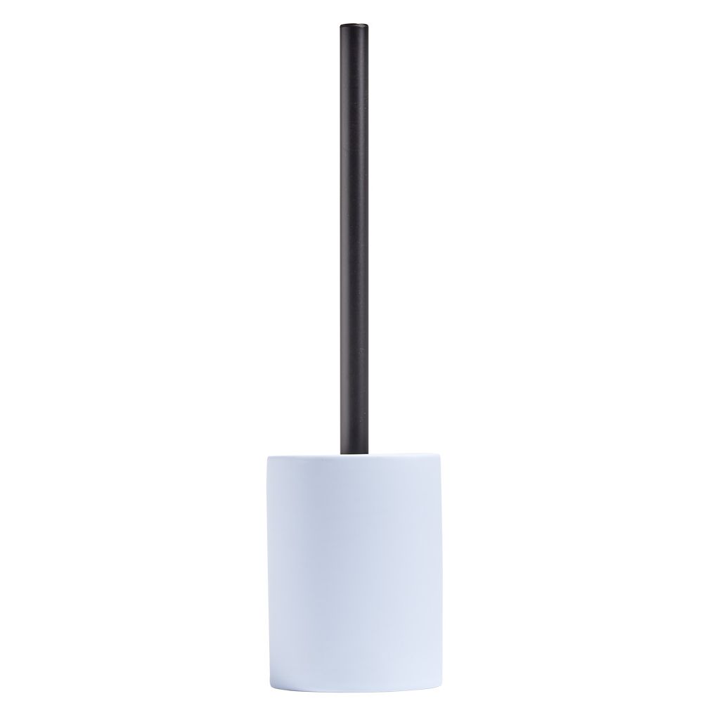 Brosse WC socle rond grès bleu clair Ø9,2xH36cm | GIFI