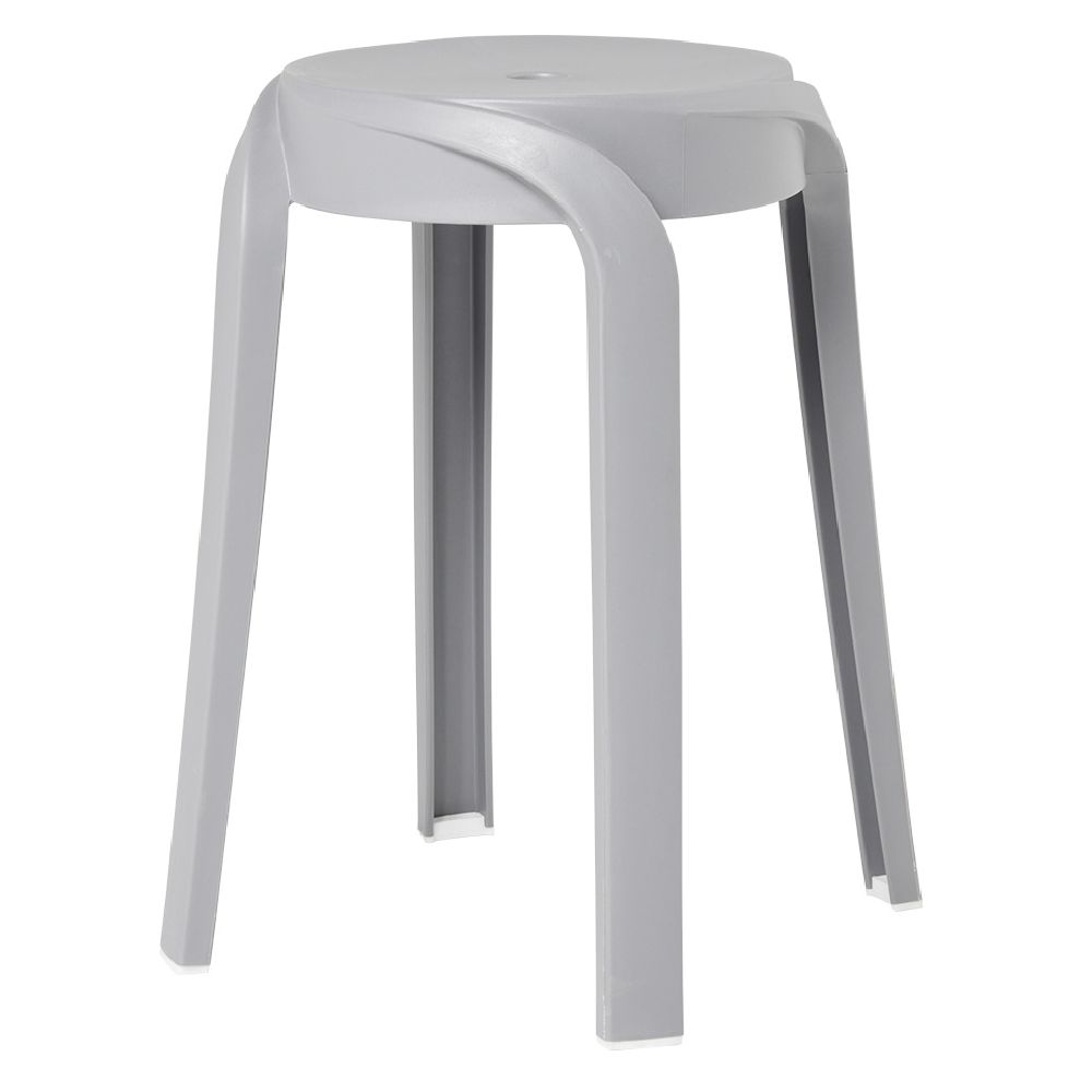 Tabouret Firsty gris Ø26xH46cm | GIFI