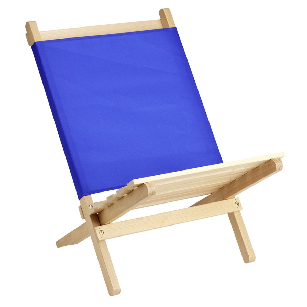 Chaise de plage pliable en bois et coton | GIFI