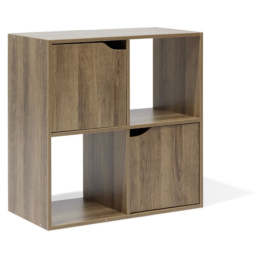 Meuble de rangement Adam 4 cases Marron 60x29,8xH60 cm | GIFI