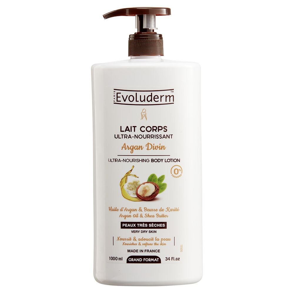 Lait corps ultra nourrissant Evoluderm argan divin 1L | GIFI