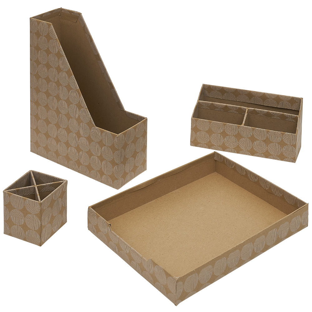 Set rangement de bureau en carton | GIFI