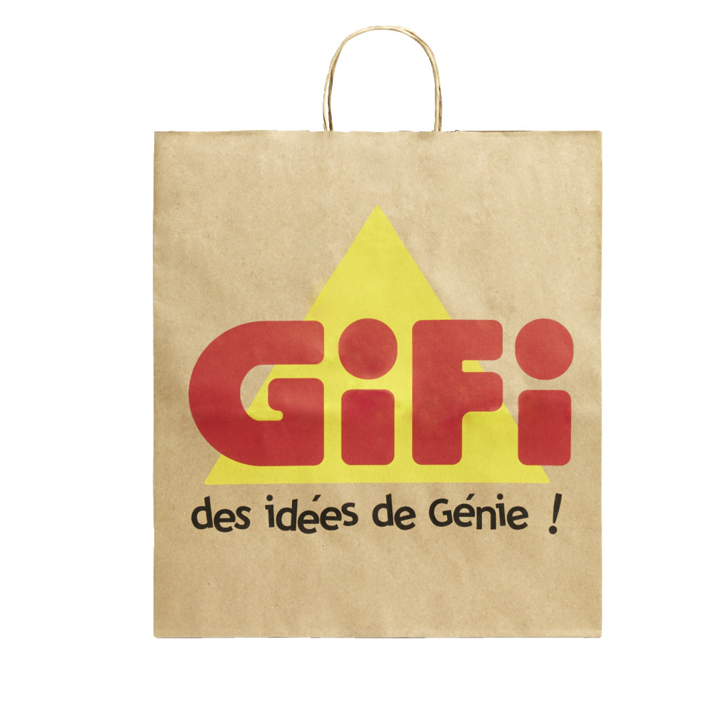 Sac cabas GIFI papier kraft 32x16xH.37cm | GIFI