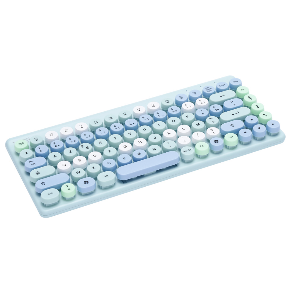 Clavier sans fil touche ronde Homday Xpert bleu ou rose (2 modèles) | GIFI
