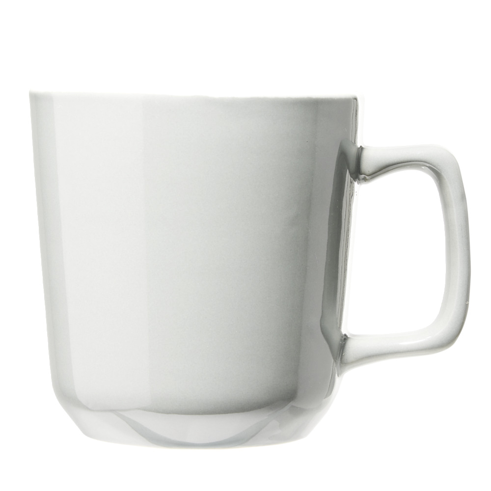 Tasse en grès carrée gris avec anse Ø9,4xH10cm 420ml | GIFI