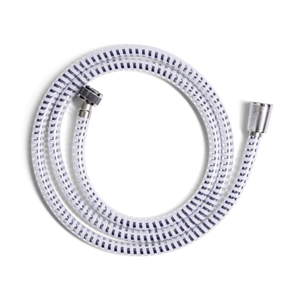 Tuyau flexible de douche plastique gris et blanc 1,5m | GIFI