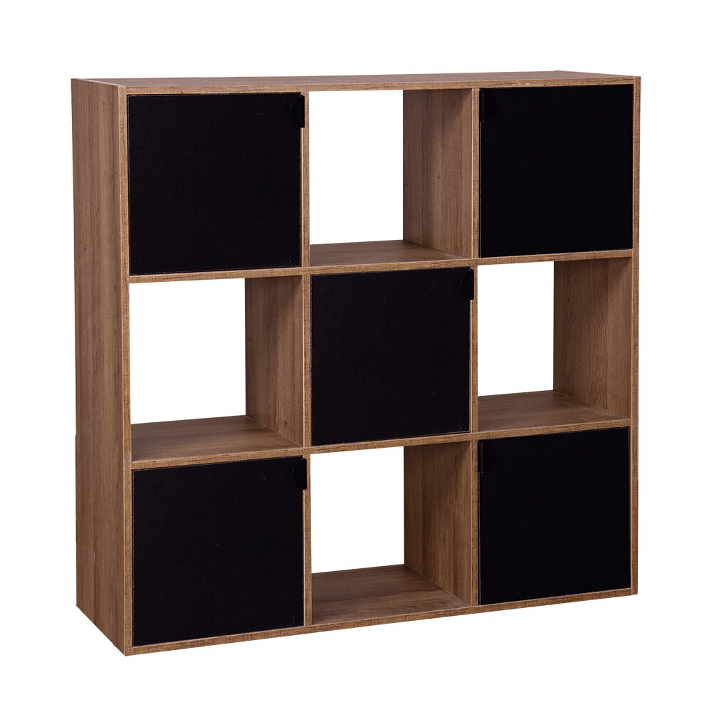 Étagère Adam MDF noire 9 cubes 90xH90x29,5cm | GIFI