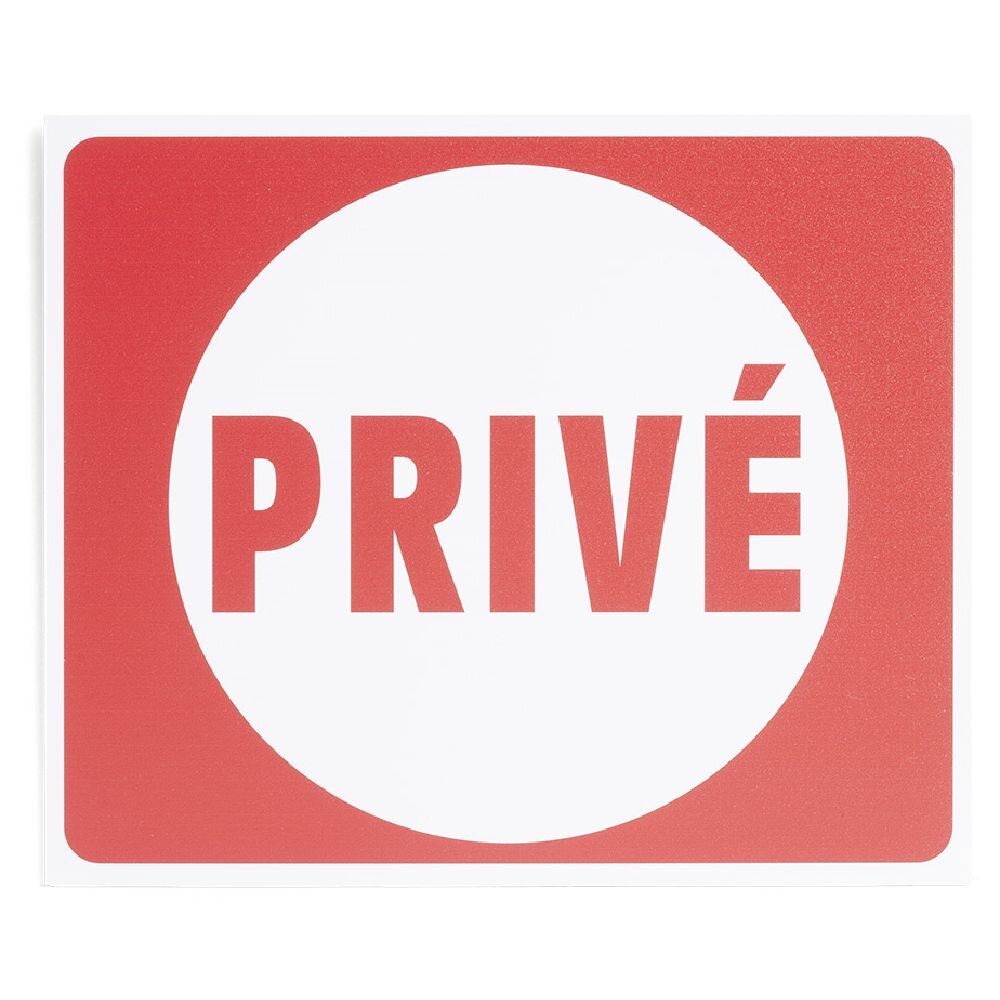 Plaque signalétique "Privé" - 24x20 cm | GIFI