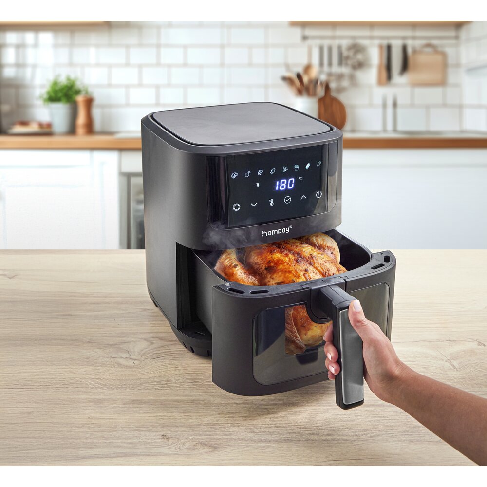 Friteuse sans huile 6,5L multifonction avec vitre L28xP39xH34cm | GIFI