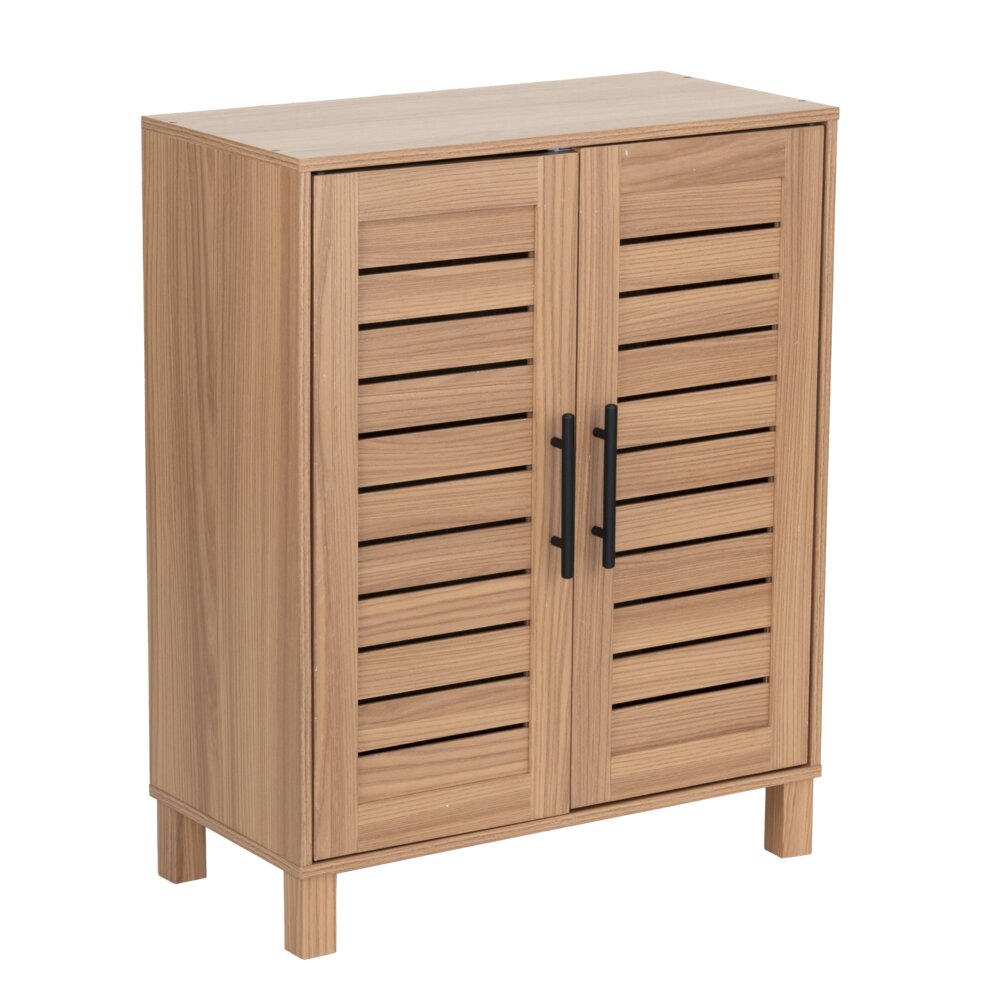 Meuble de rangement bas en bois 2 portes Léon 60x30xH75cm | GIFI