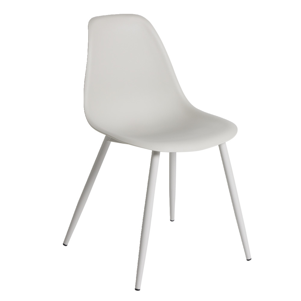 Chaise First métal et plastique gris clair 42,5x50xH78,5cm | GIFI