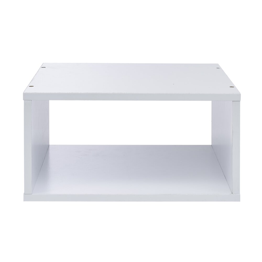 Structure Box Cube demi cube 35x30x17cm métal blanc | GIFI