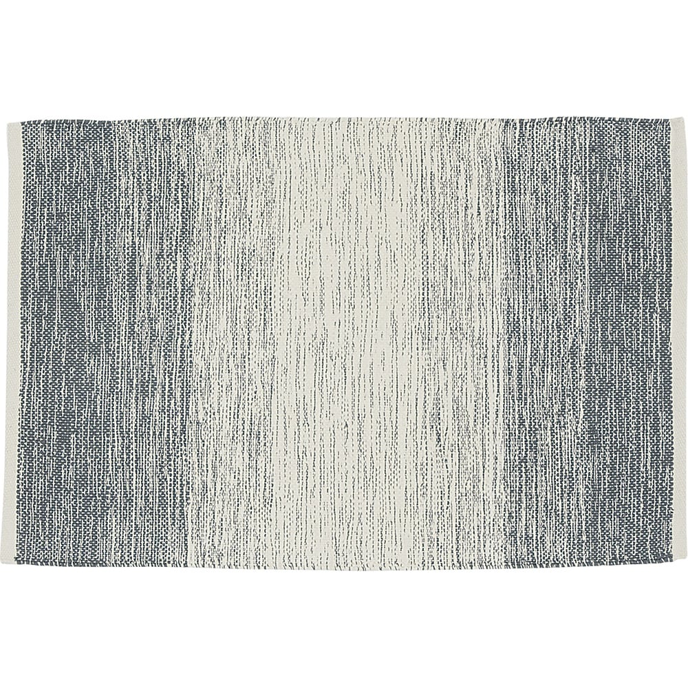 Tapis rectangulaire dégradé rayure blanche et bleue | GIFI
