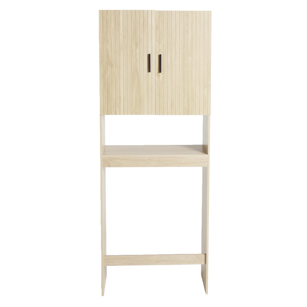 Meuble machine à laver en bois 1 niche et placard 2 portes 58 ...