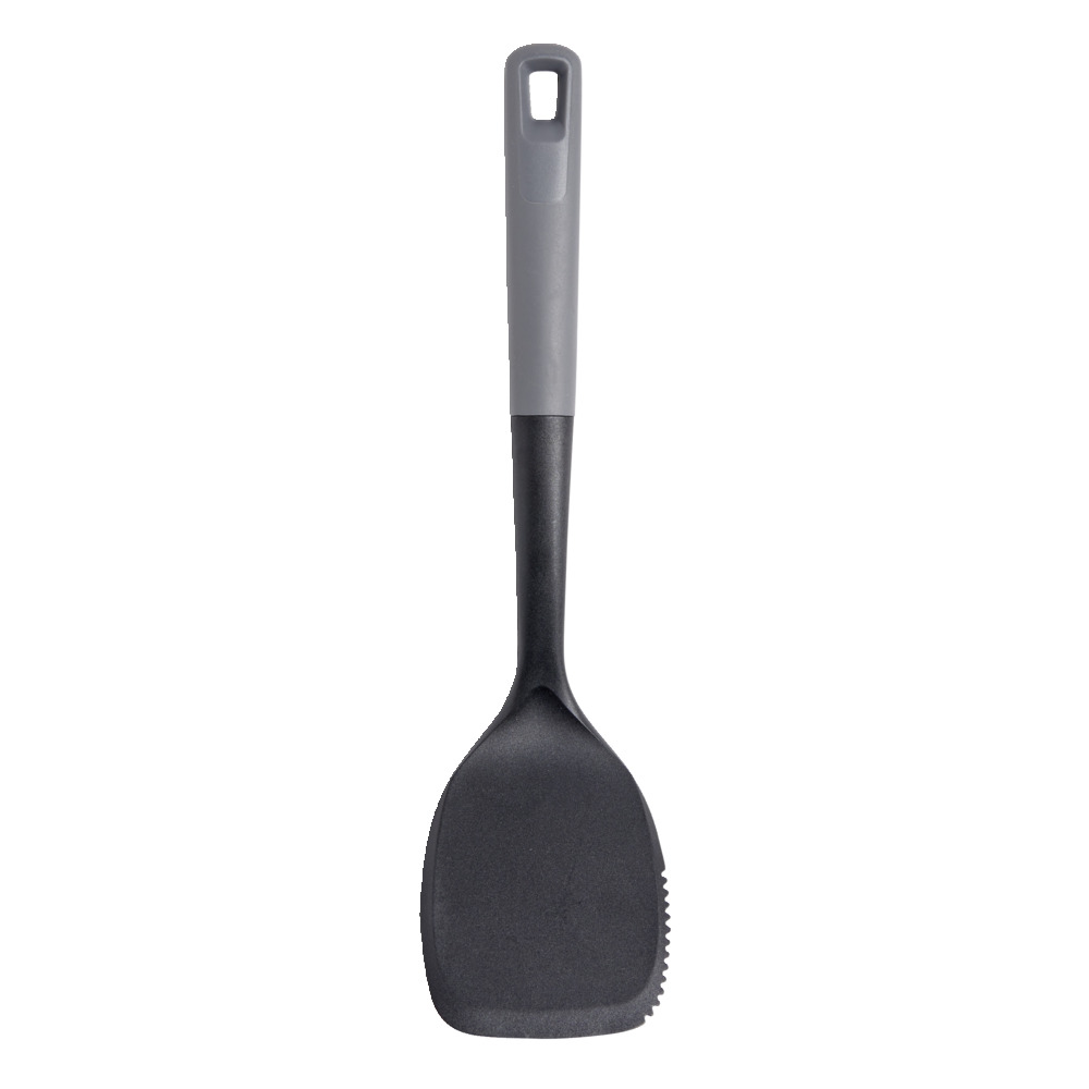 Spatule de cuisine en plastique noir et gris L.35cm | GIFI