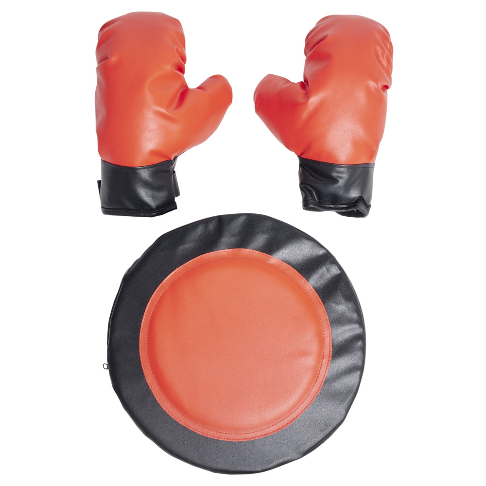 Jeu de boxe avec cible et 2 gants dans filet 30x9xH30cm | GIFI