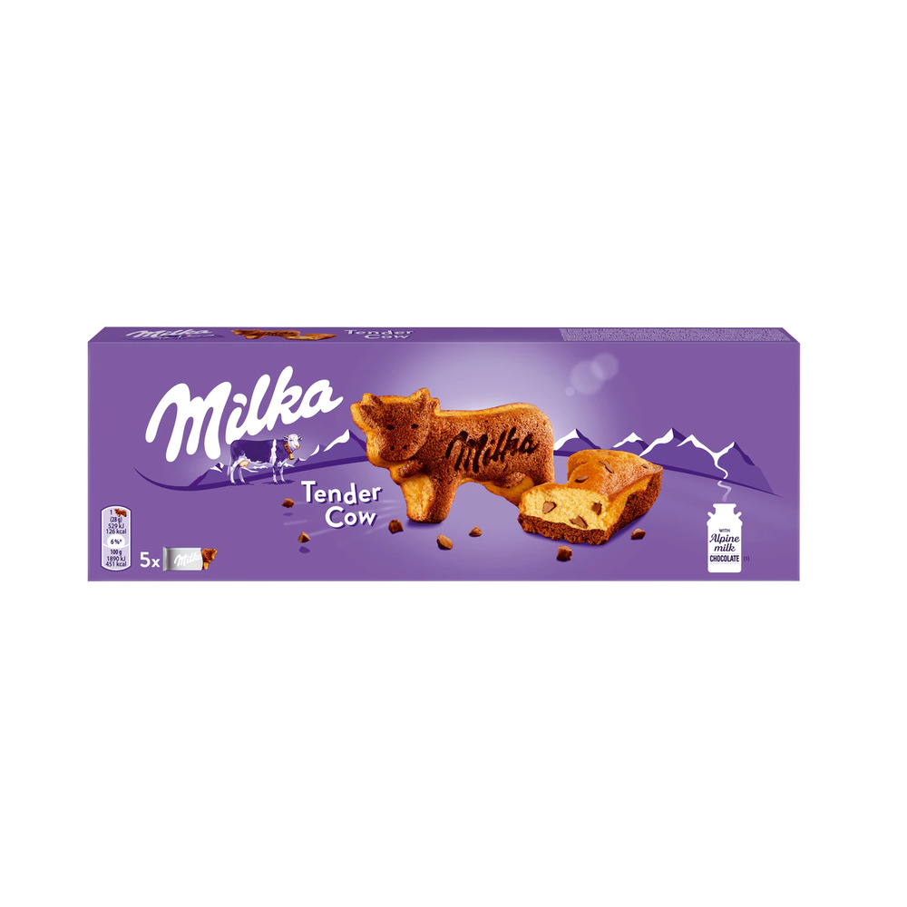 Gateau Milka aux pépites de chocolat au lait forme vache 5x28gr | GIFI