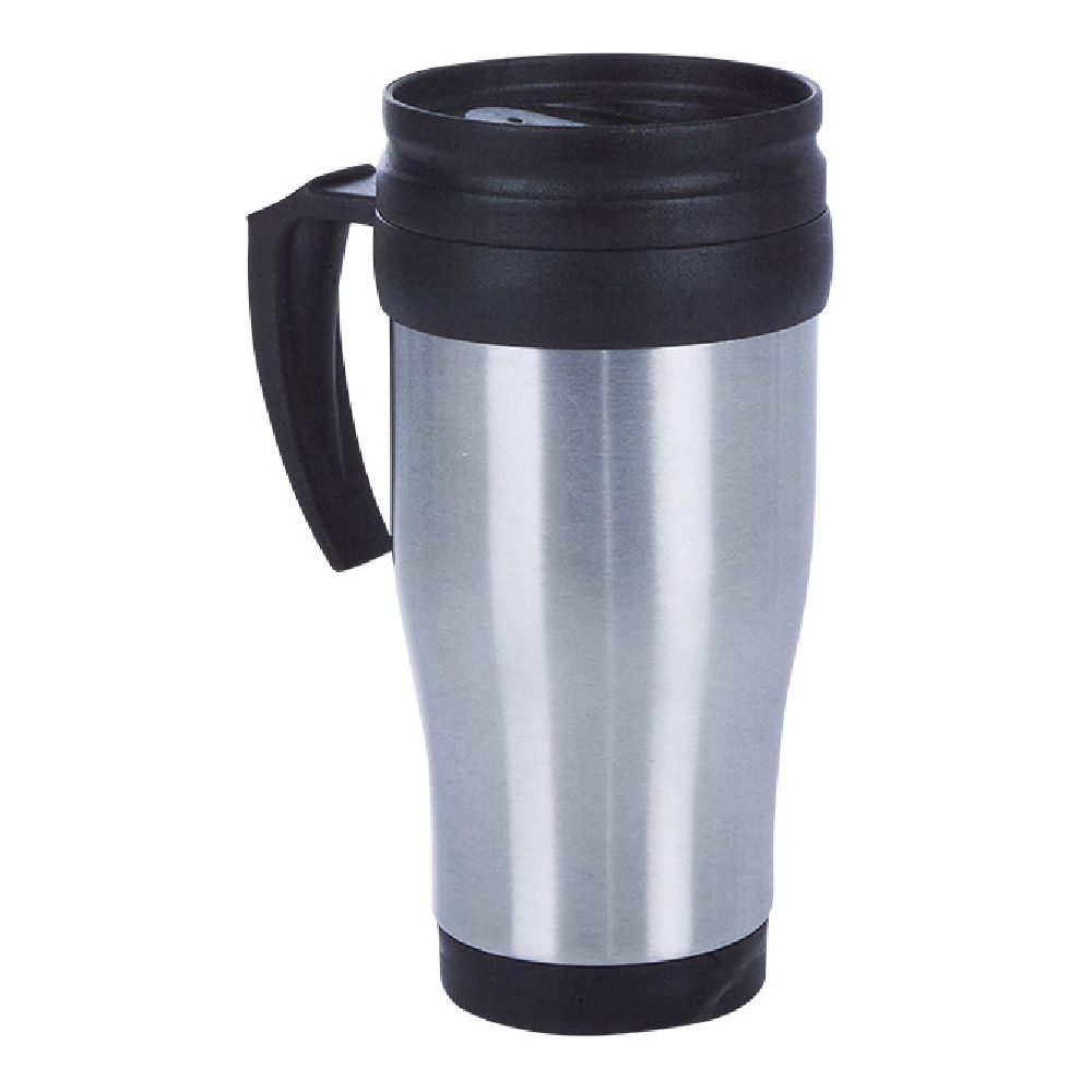 Mug isotherme 400ml gris noir | GIFI