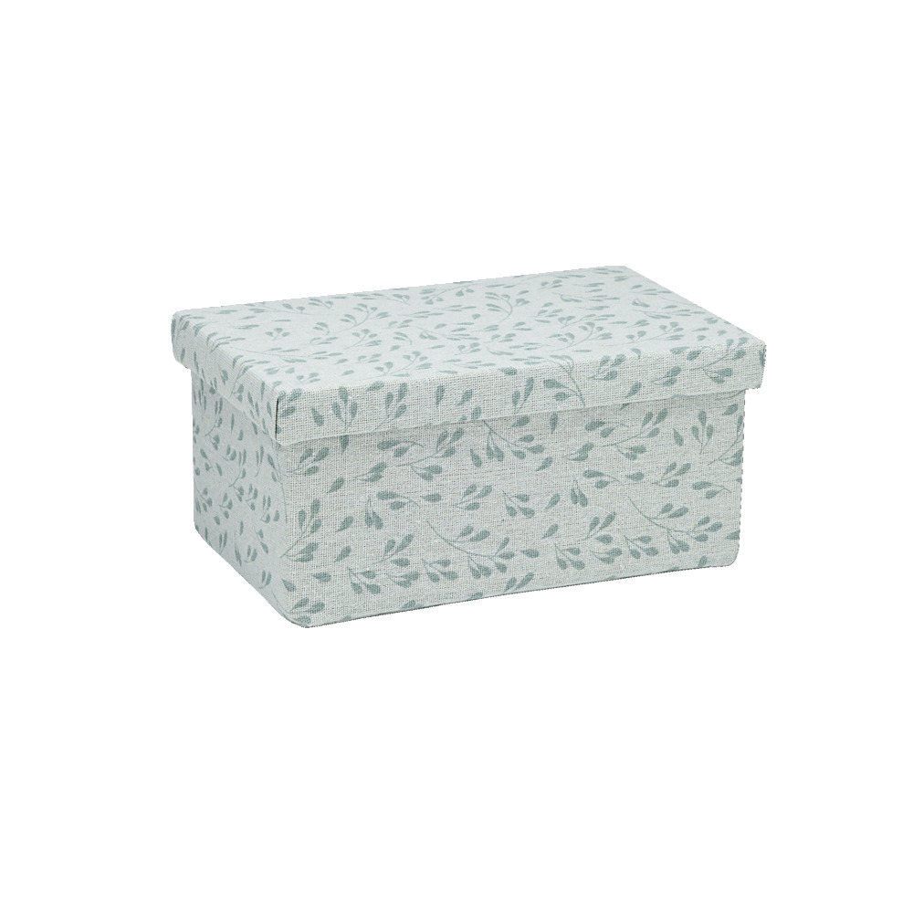 Boîte de rangement en carton et coton 27,5x12,5xH17,5cm modèle 2 ...