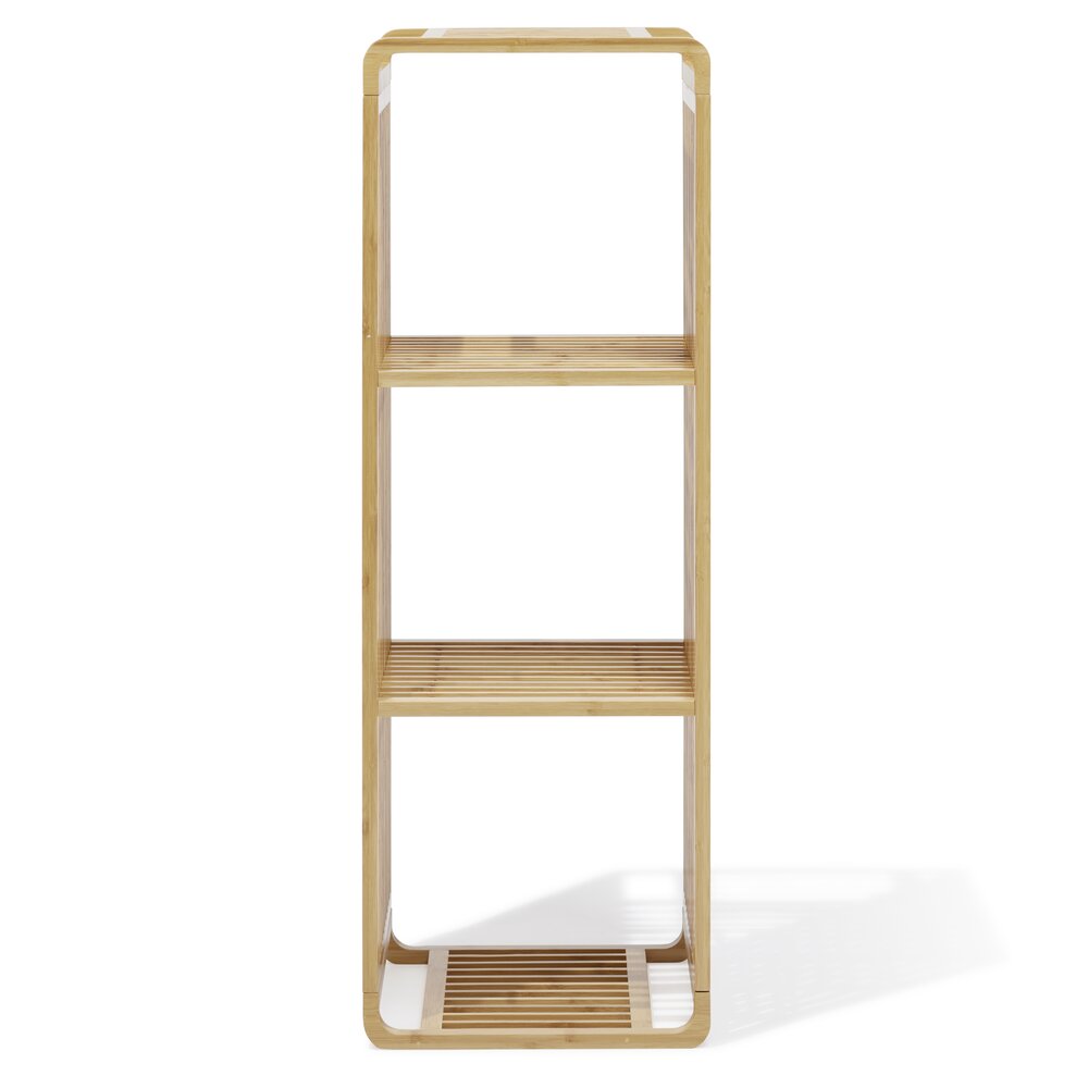 Étagère 3 cases Macao bambou naturel - L.33xP.33xH.96cm | GIFI