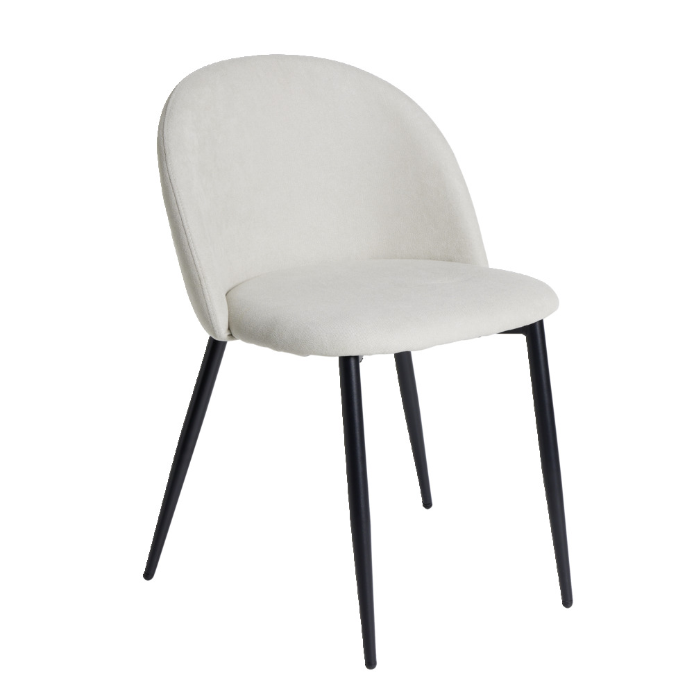 Chaise Gaëlle noir et gris L51xP55xH75cm | GIFI