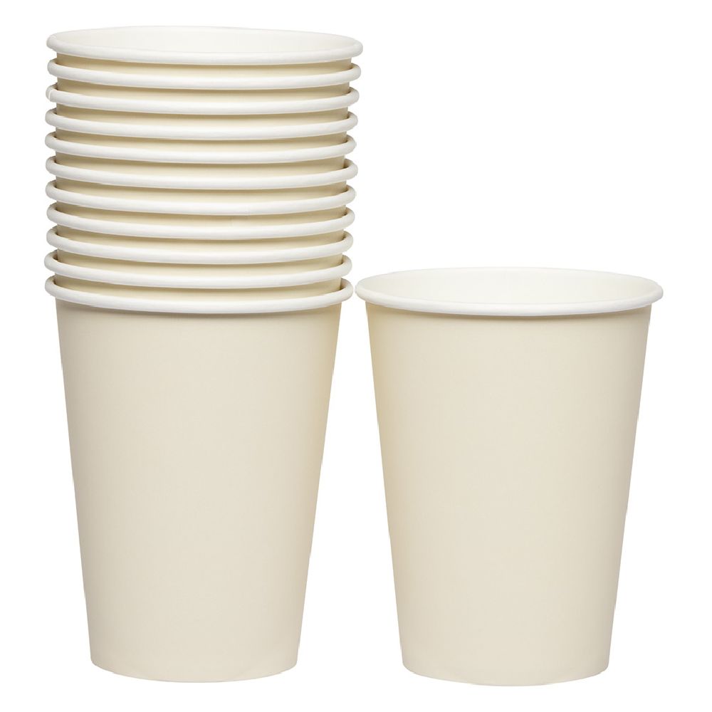 Gobelet en carton lin 36 cl x12 | GIFI