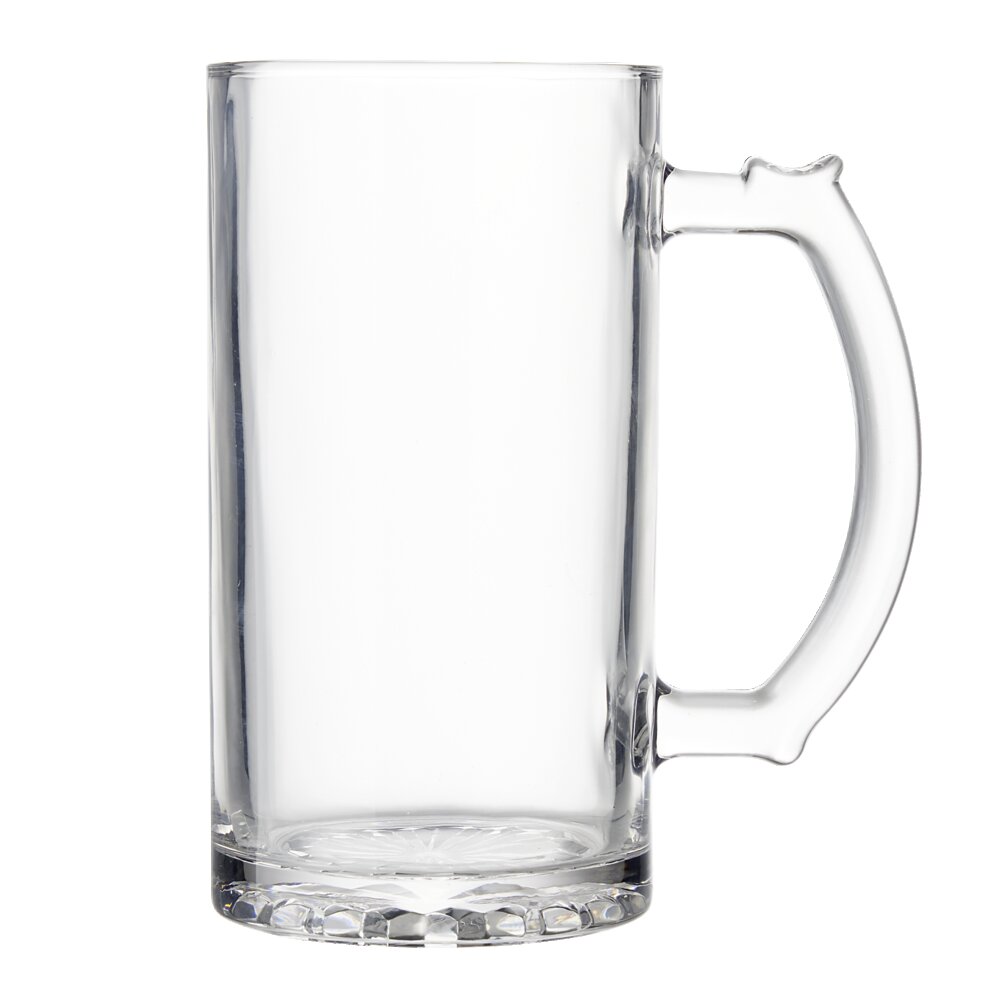Chope à bière en verre 480ml H14,8cm | GIFI
