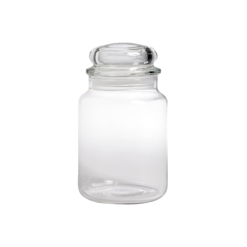 Bocal en verre transparent avec couvercle hermétique 800ml - H.17cm | GIFI