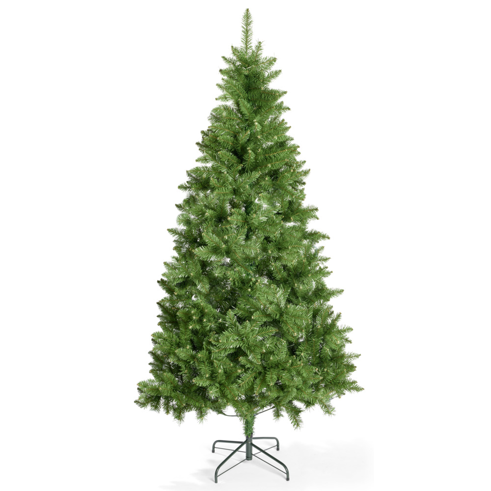 Sapin de Noël artificiel vert avec pied métal Ø120xH210cm | GIFI